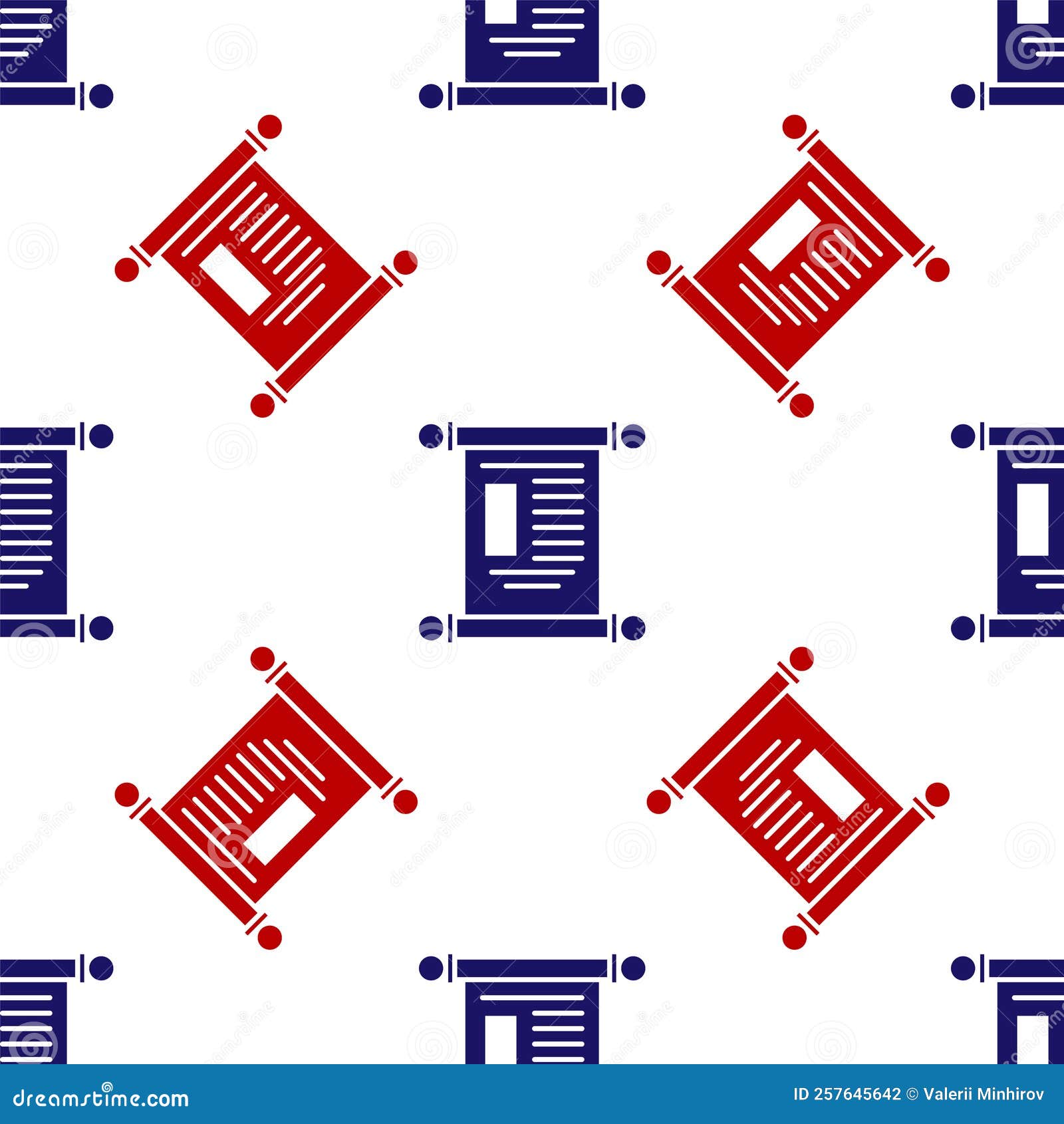 Blue and Red Decree, Paper, Parchment, Scroll Icon Icon Isolated ...
