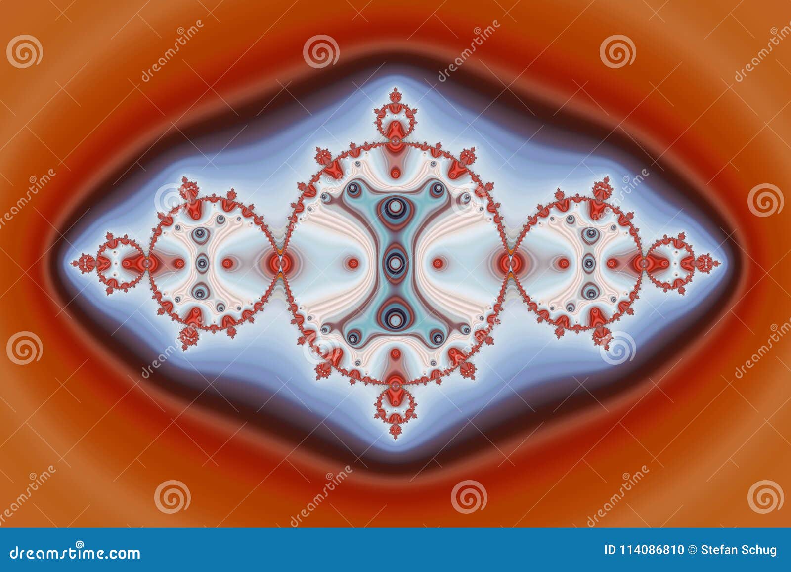 Blue Red Diamond Fractals stock illustration. Illustration of circle ...