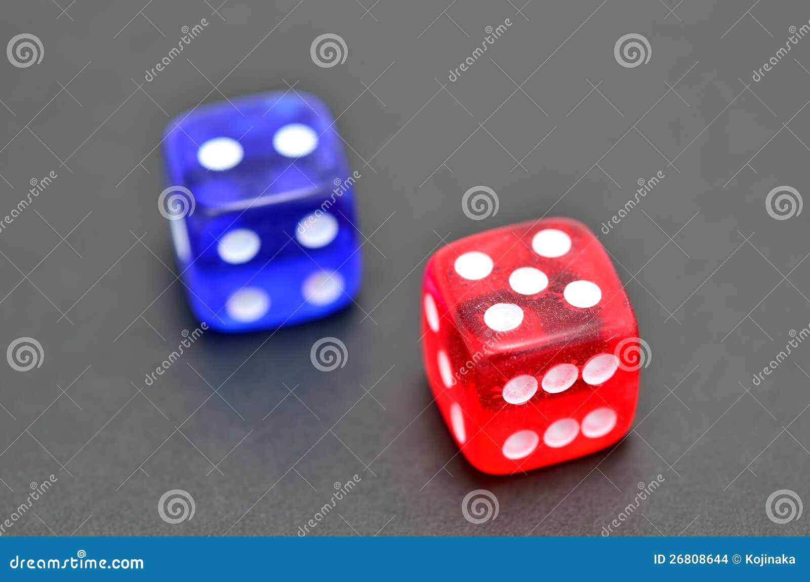 Blue and red dice stock photo. Image of sundries, dice - 26808644
