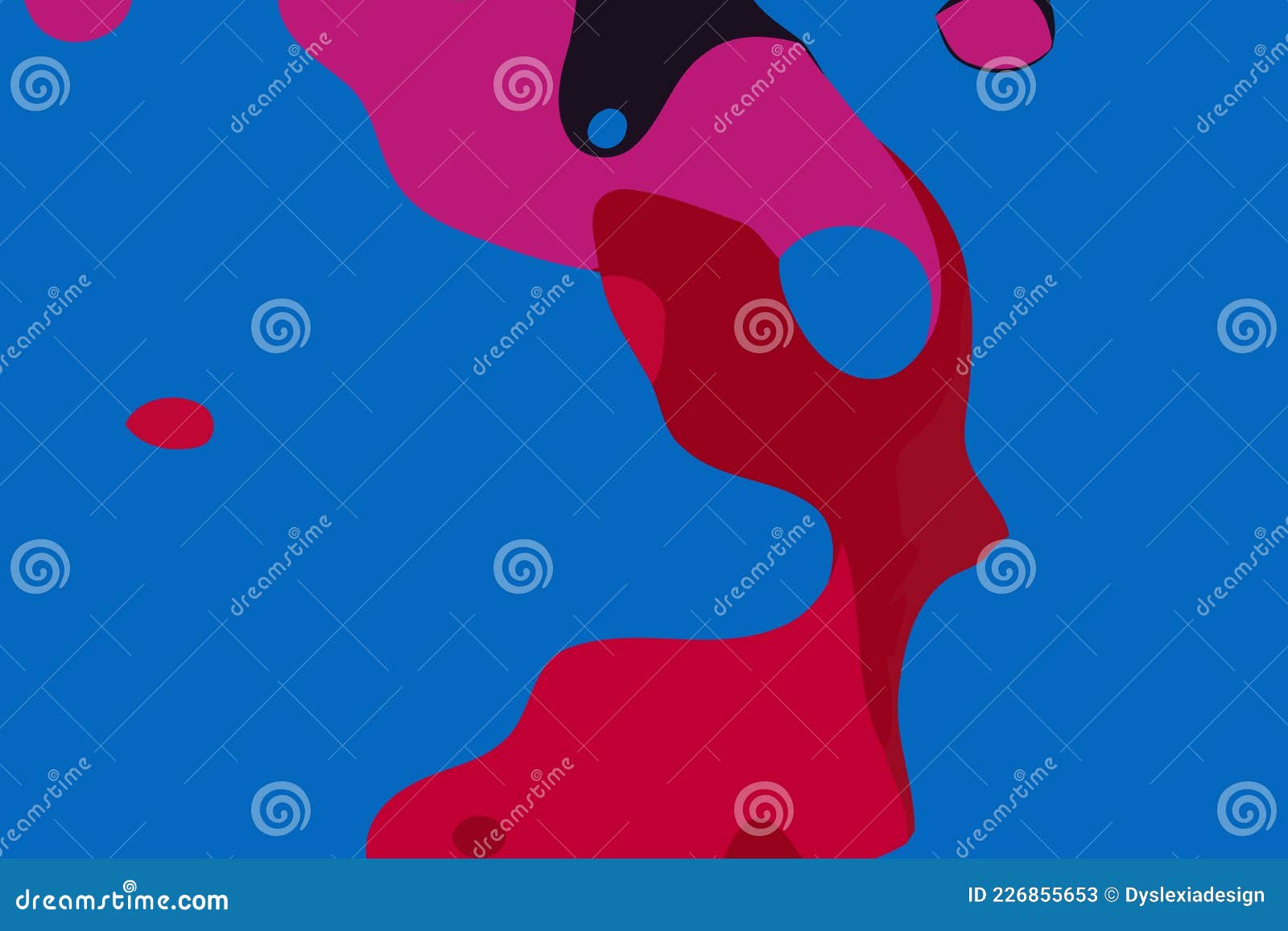 Blue and Red Dynamic Background. Abstract Vector.Digital Curve Design ...