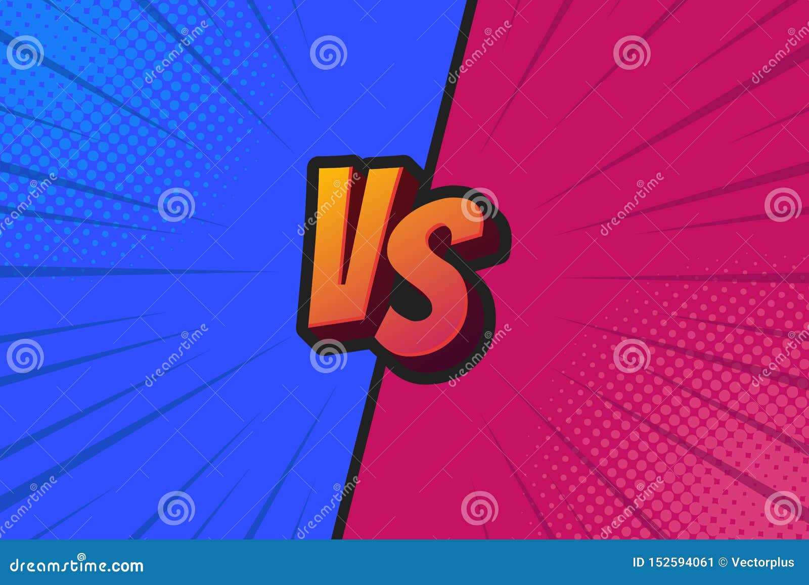 Fighter Versus Screen With Blank Octagonal Frames. Vector Illustration ...
