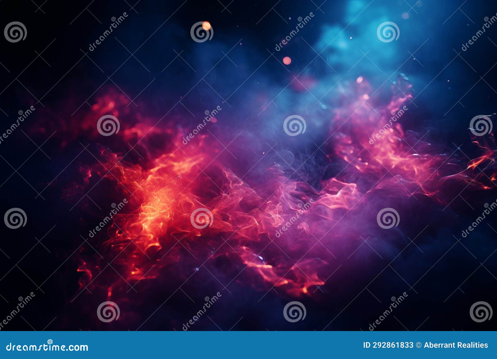 Blue and Red Fire on a Black Background Stock Illustration ...