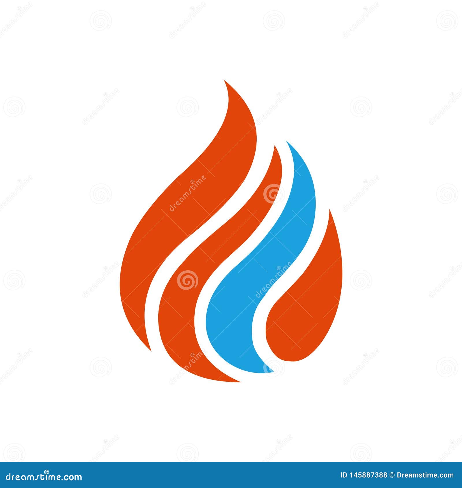Blue red flame logo stock illustration. Illustration of business ...