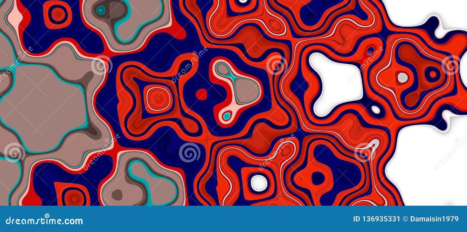 Blue Red Fluid Shapes Texture, Background, Abstract Texture and Pattern ...