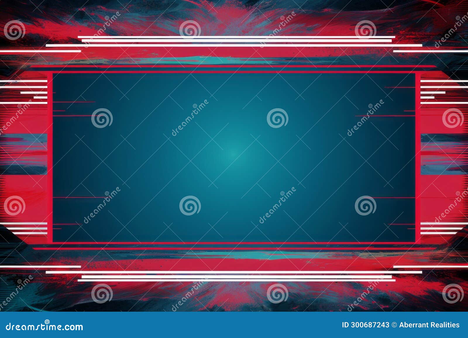 A Blue and Red Frame with a Red and Blue Background Stock Illustration ...