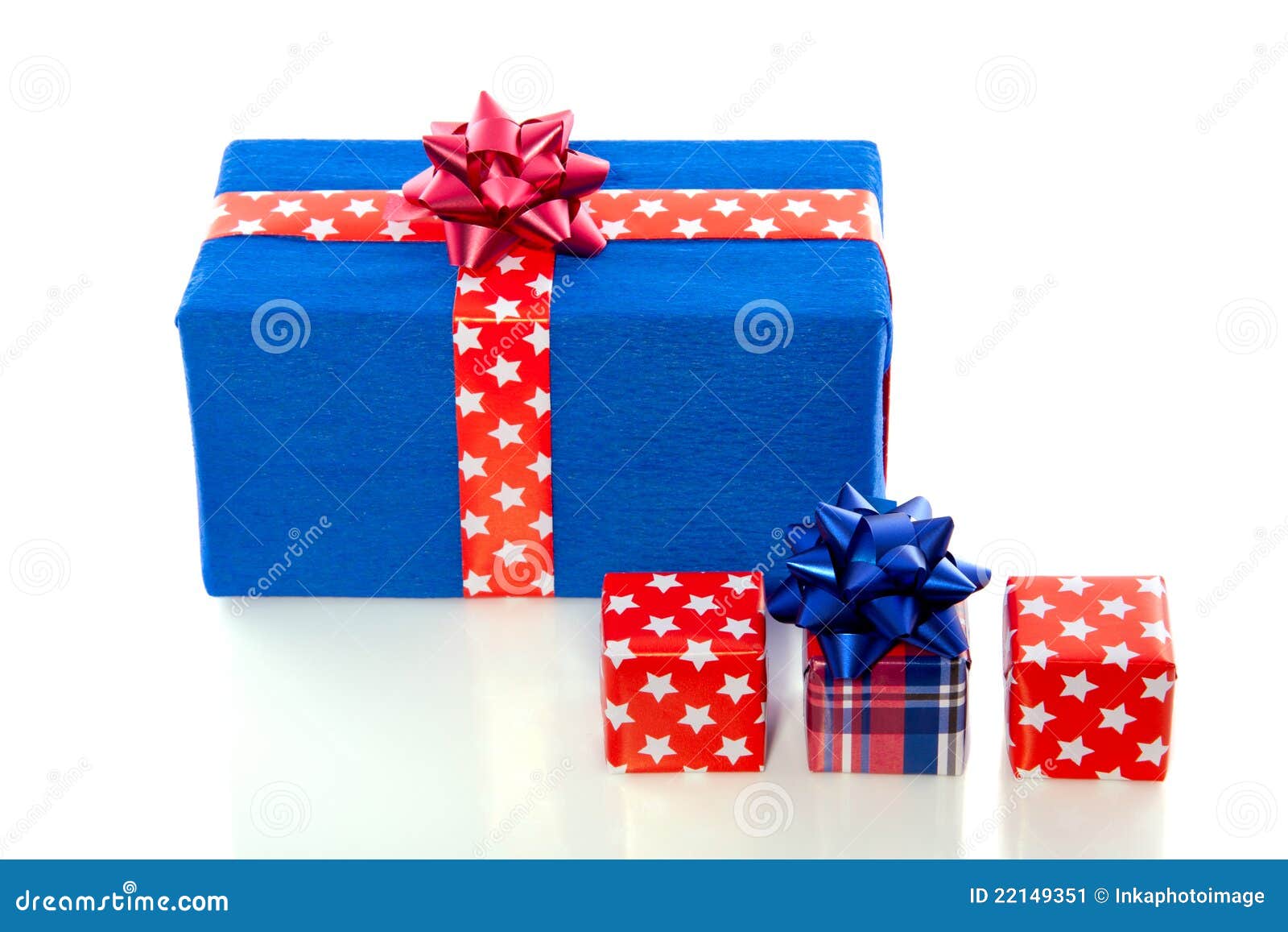 Blue and Red Gifts and Presents Stock Image - Image of luxury, gift ...