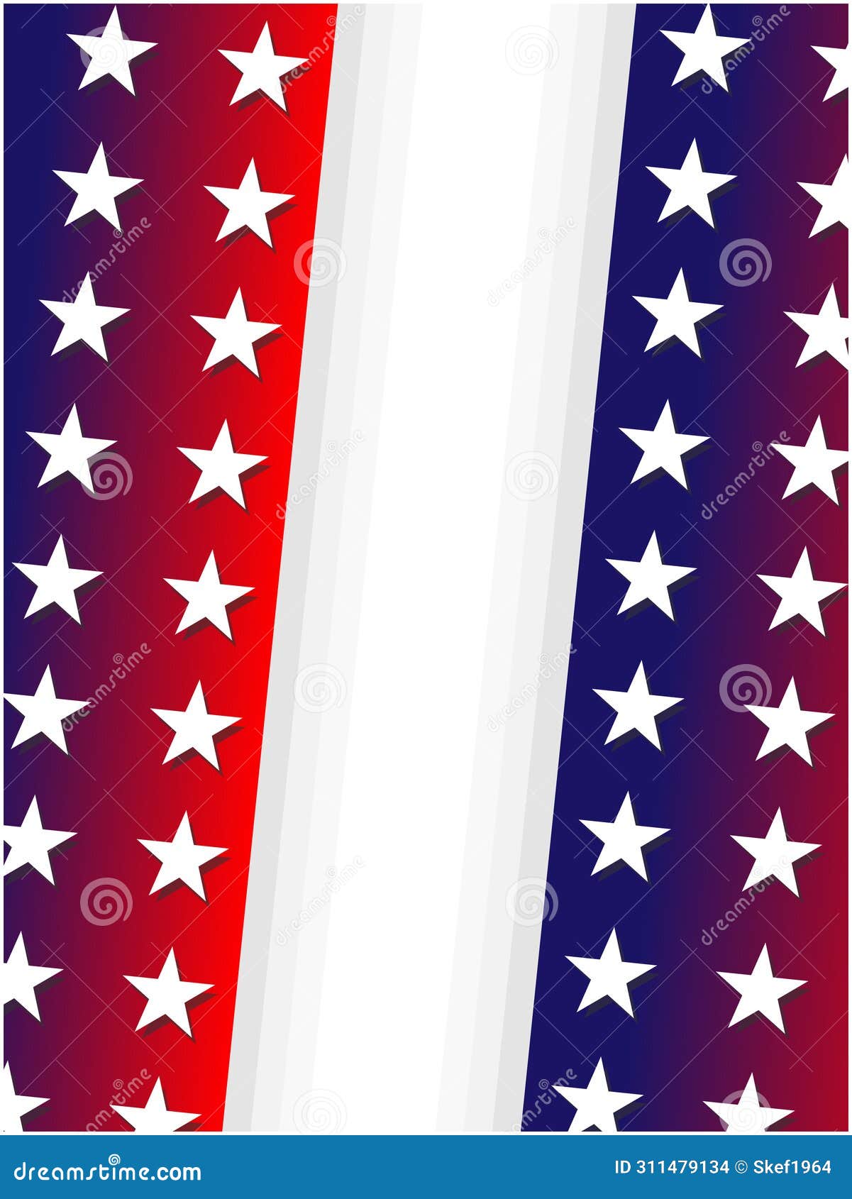 USA Flag Patriotic Gradient Background with Stars. Stock Vector ...