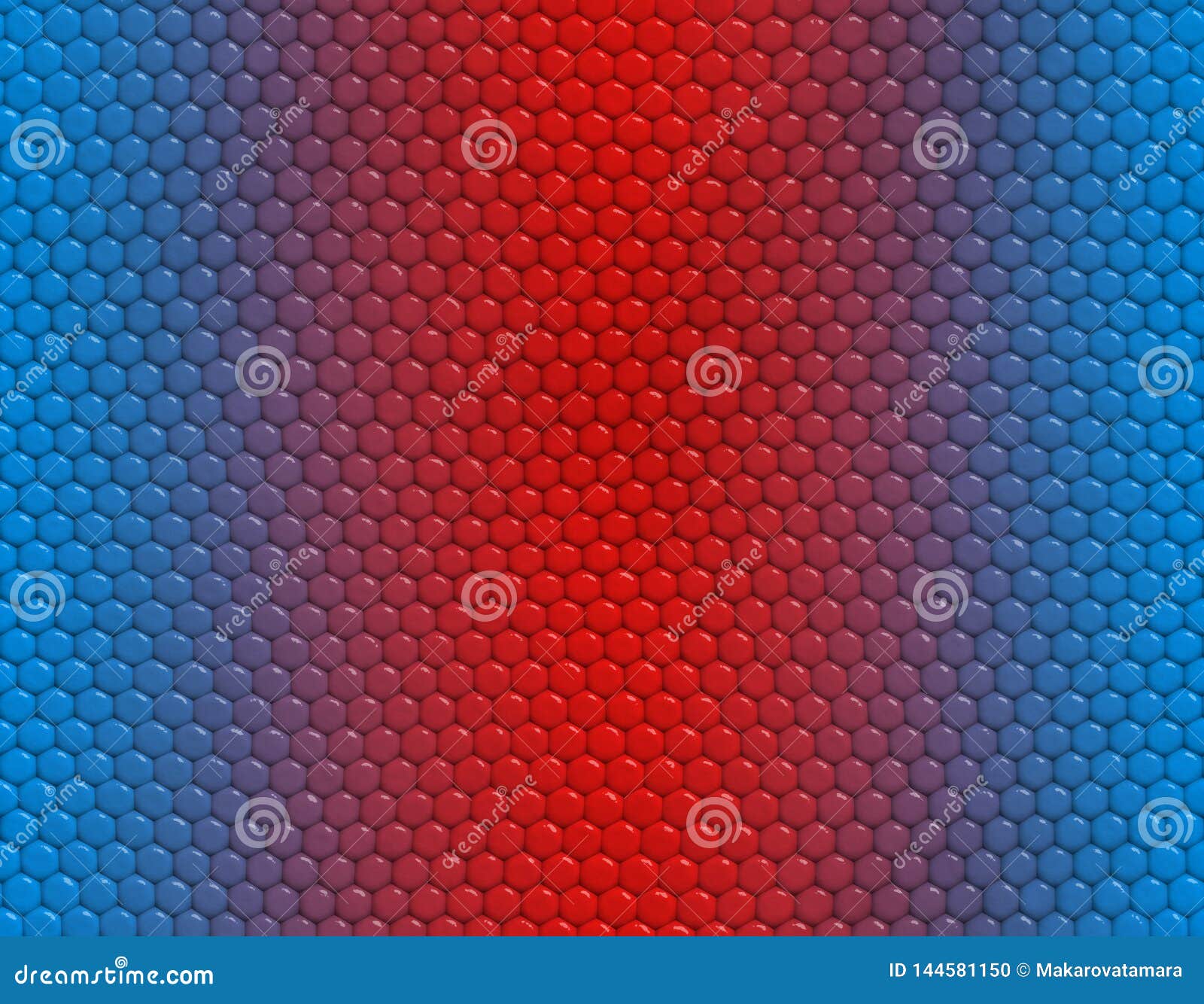 Blue and Red Gradient Snake Iguana Pattern, Hexagonal Scale Stock ...