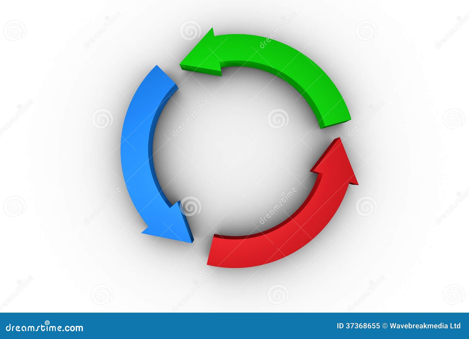 Blue Red and Green Arrow Circle Stock Illustration - Illustration of ...