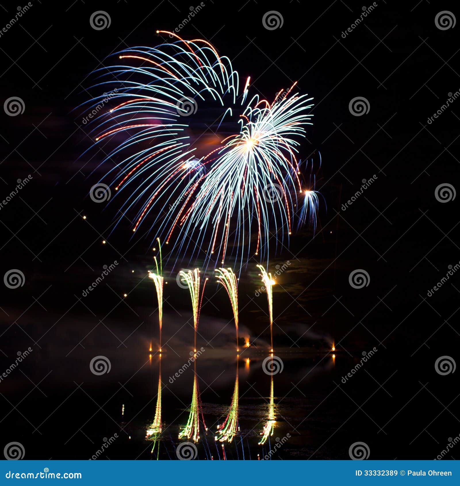 Green Fireworks Stock Photography | CartoonDealer.com #24236348