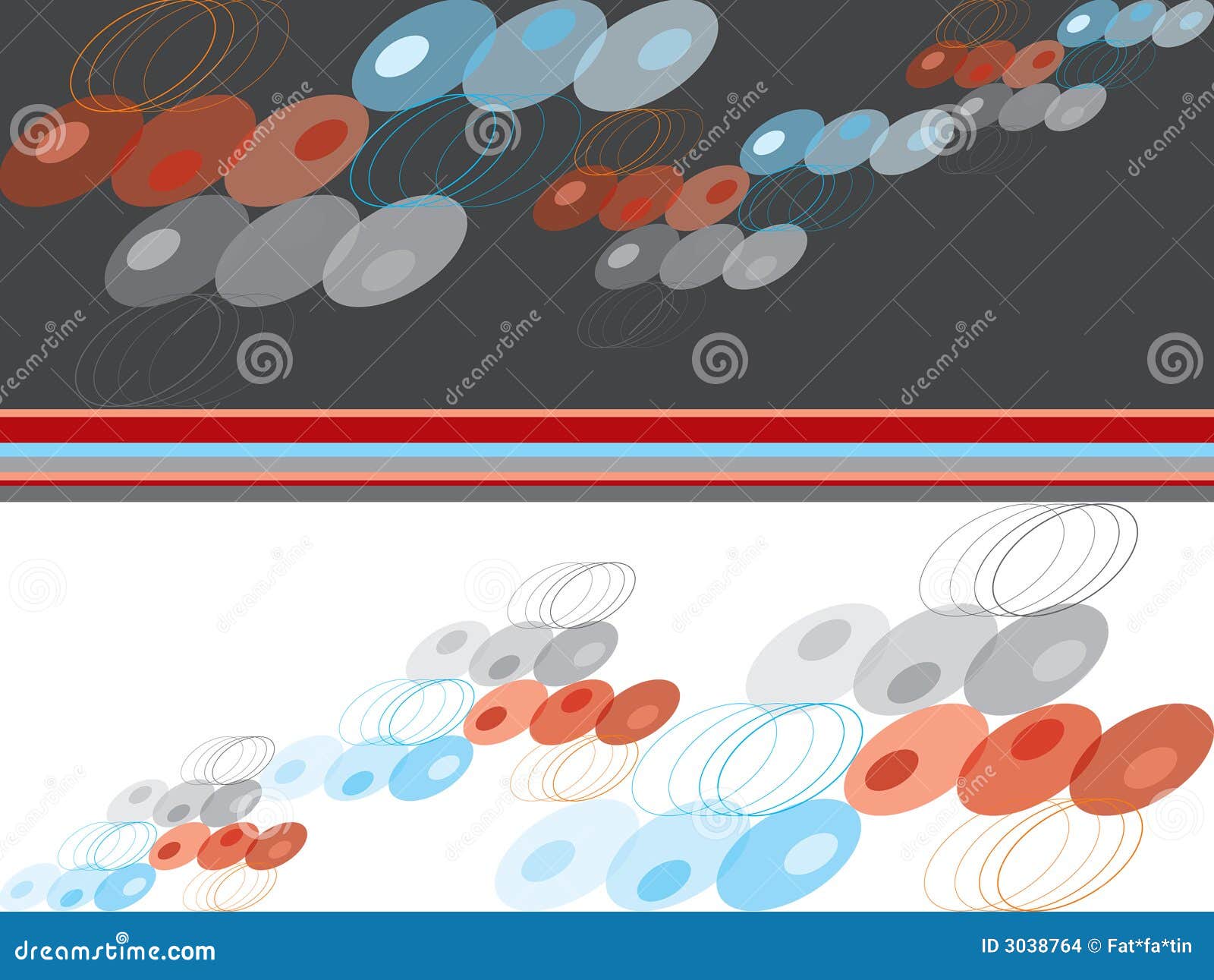 Blue, Red and Grey Retro Dots Stock Vector - Illustration of frame ...