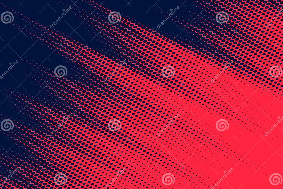 Blue and Red Halftone Texture Background in Modern Style Stock ...