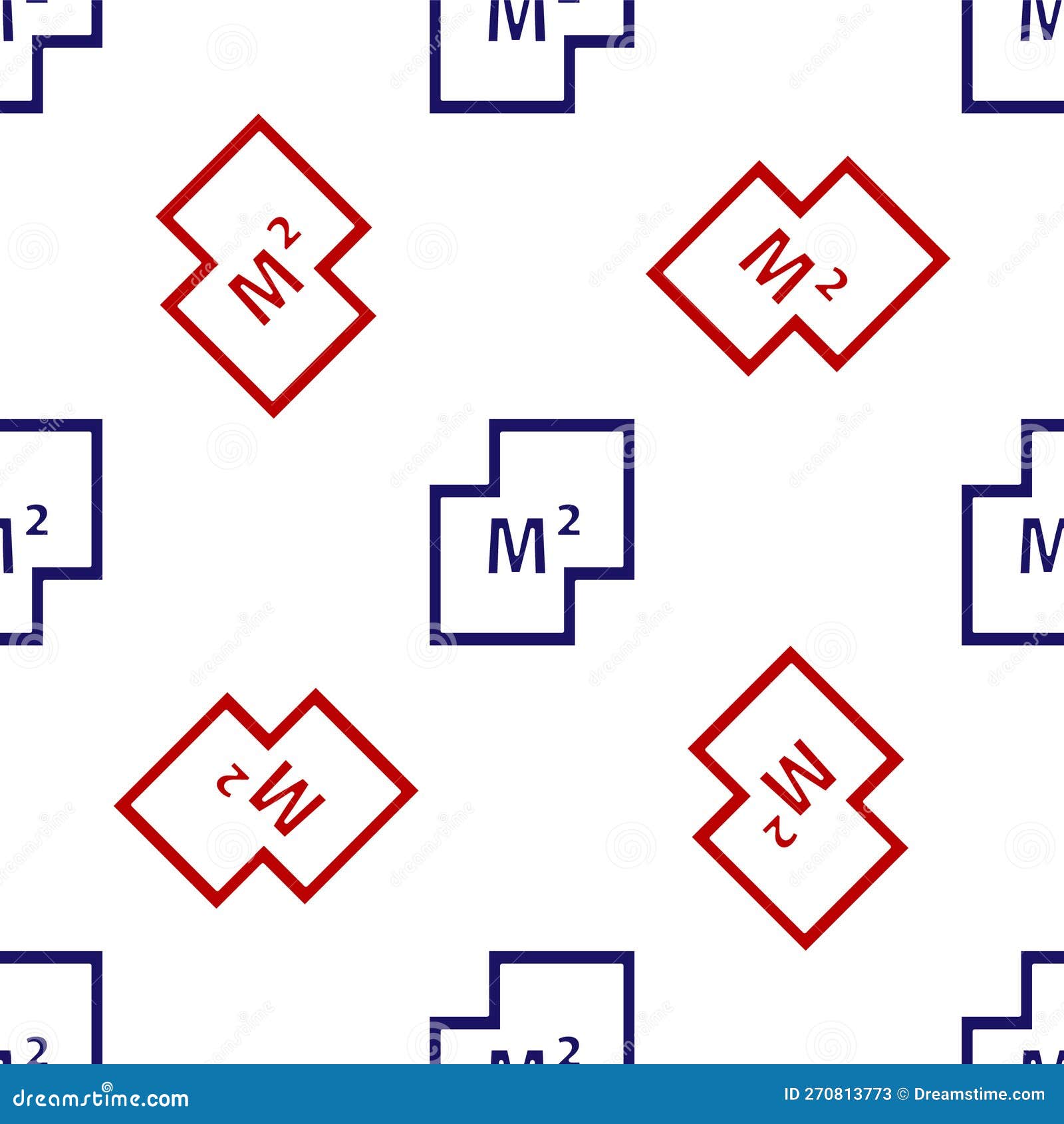 Blue and Red House Plan Icon Isolated Seamless Pattern on White ...