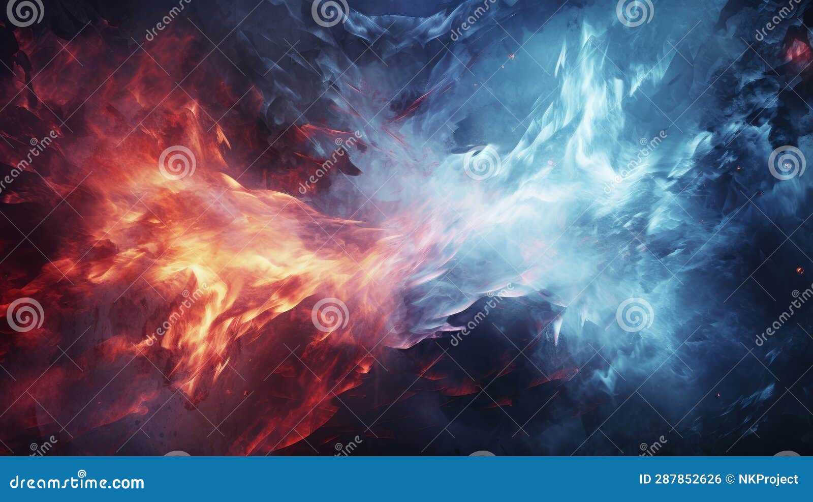 Blue and Red, Ice and Fire Background Texture, Cold and Warm, Two ...