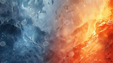 Blue and Red, Ice and Fire Background Texture, Struggle of the Elements ...
