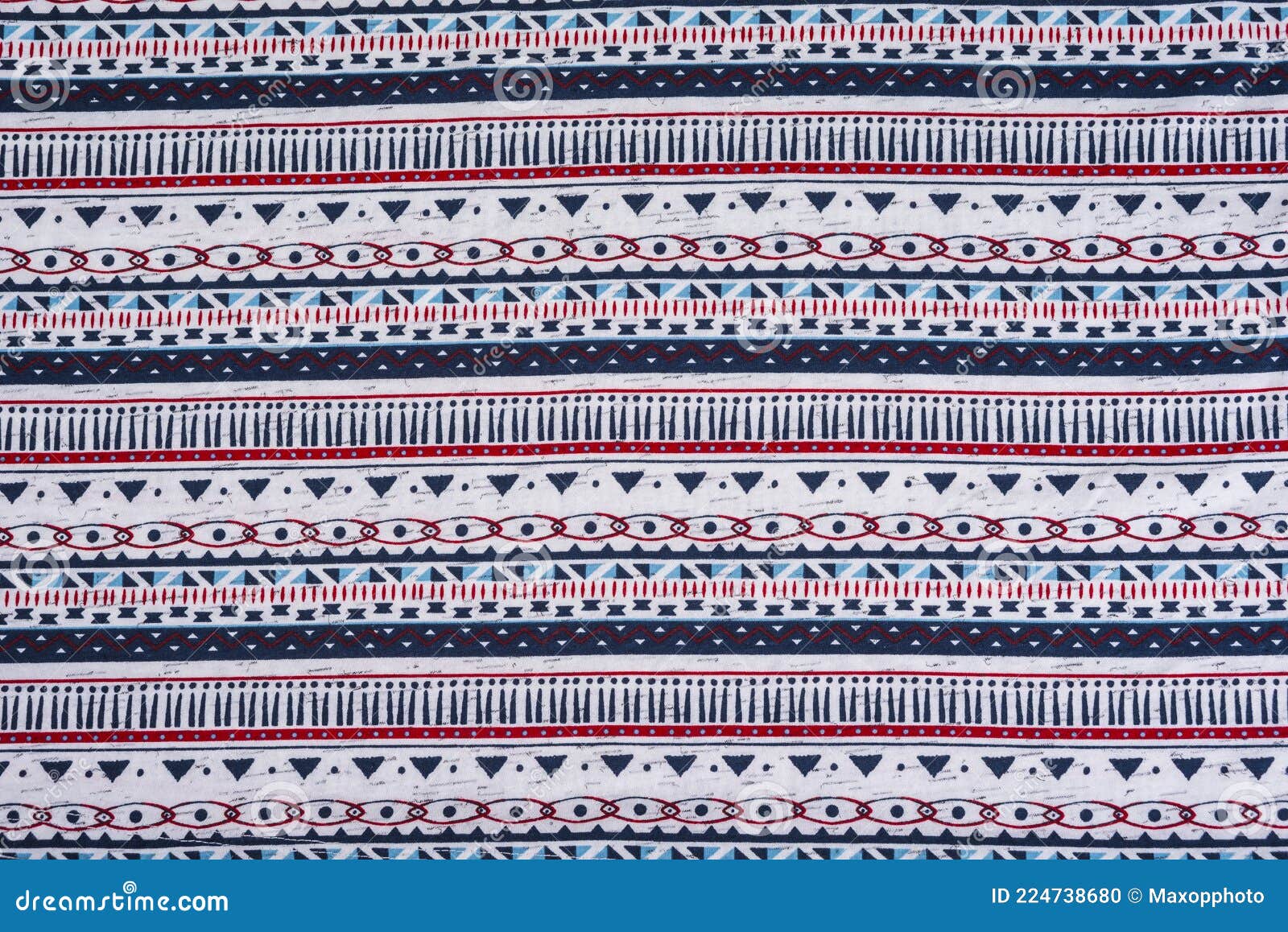 Blue and Red Indian Fabric Pattern Stock Photo - Image of fabric ...
