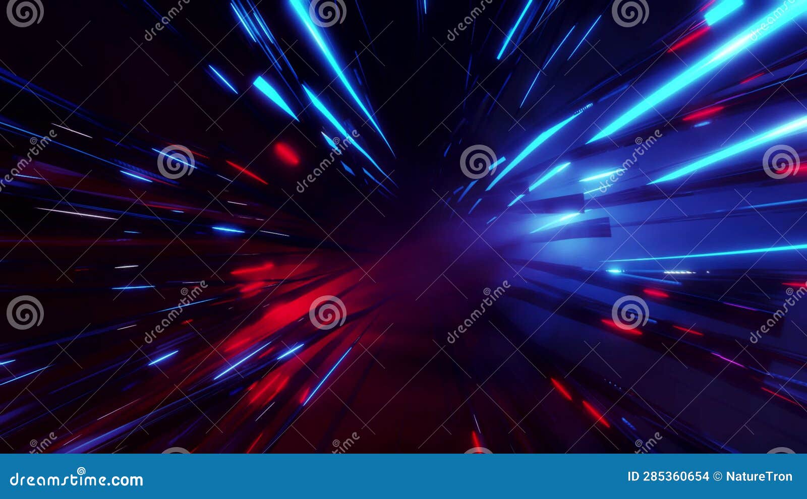 Blue and Red Light Stripes 3d Animation Stock Footage - Video of ...