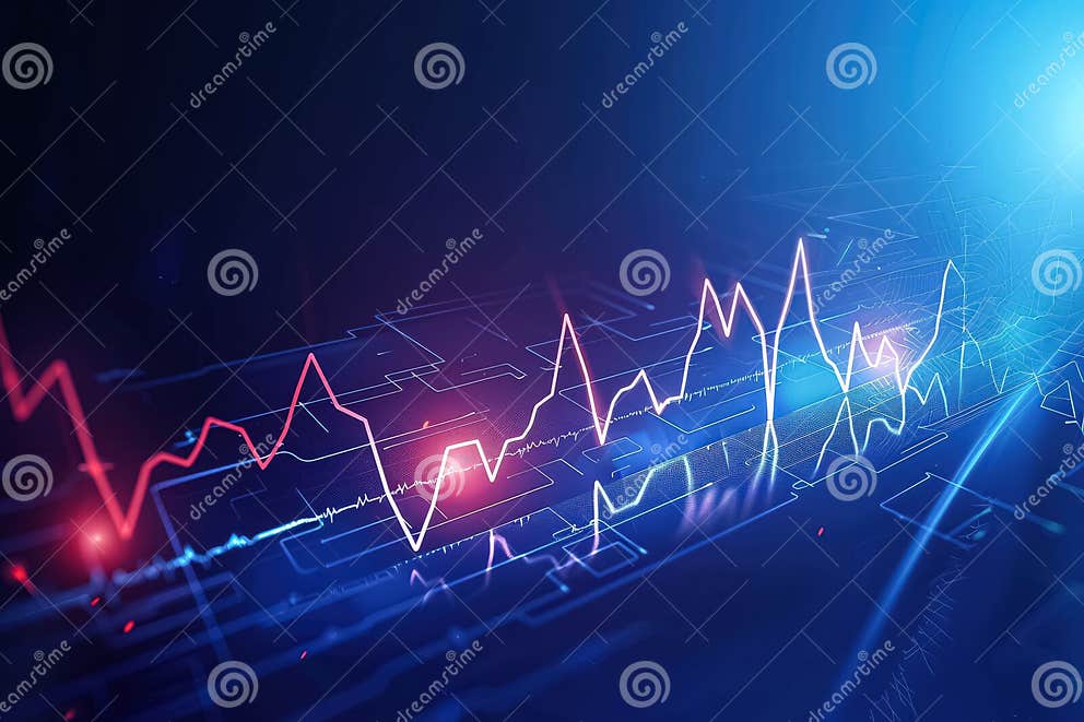 A Blue and Red Line Graph with a Red Line that is the Highest Stock ...