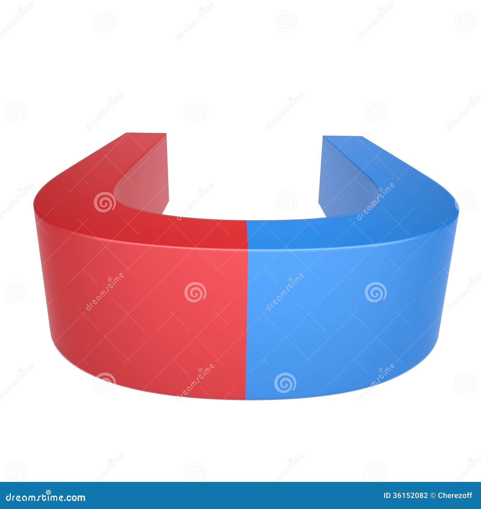 Blue and red magnet stock illustration. Illustration of pole - 36152082