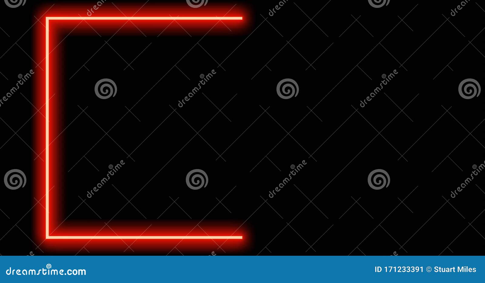 Blue Red Neon Border Using Abstract Glowing Light Makes Frame - 4k ...