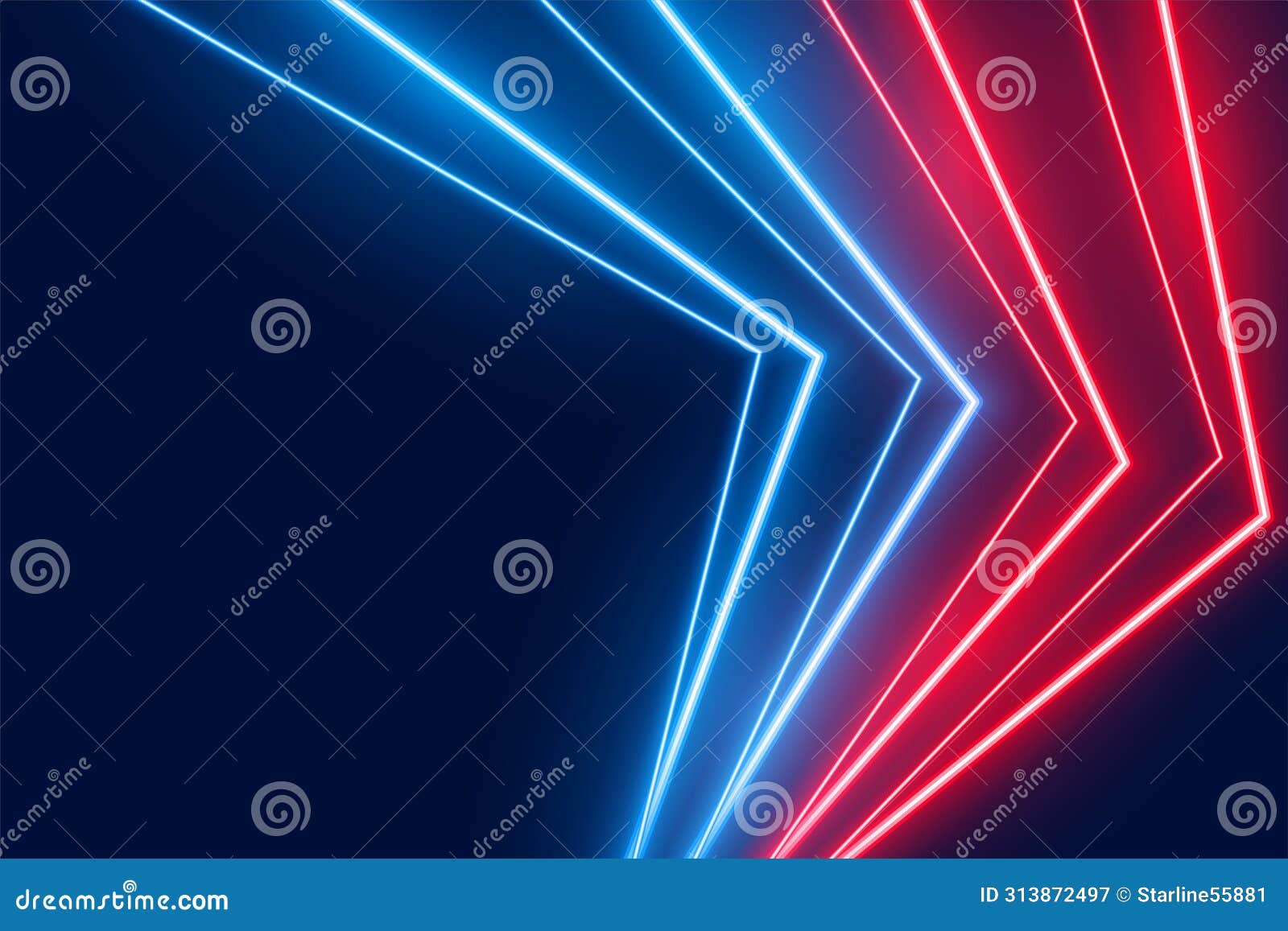 Blue and Red Neon Led Lights Line Style Background Stock Vector ...