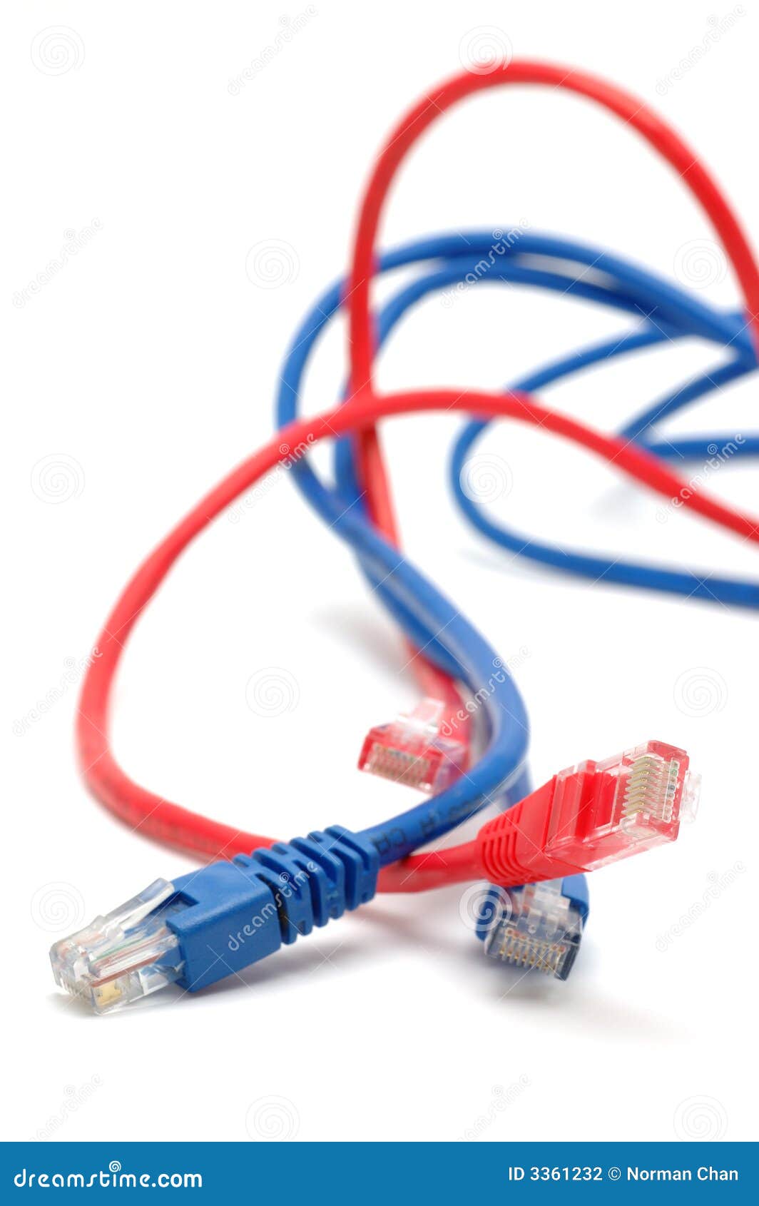 Blue and Red Network Cables Stock Photo - Image of technology, block ...