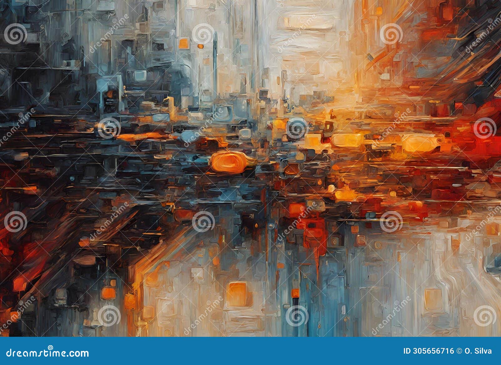 Abstract Modern Technological Background with Melting Circuits Stock ...