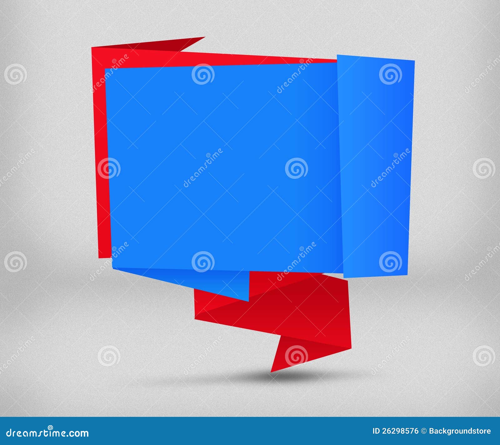 Blue and Red Origami Background Stock Illustration - Illustration of ...