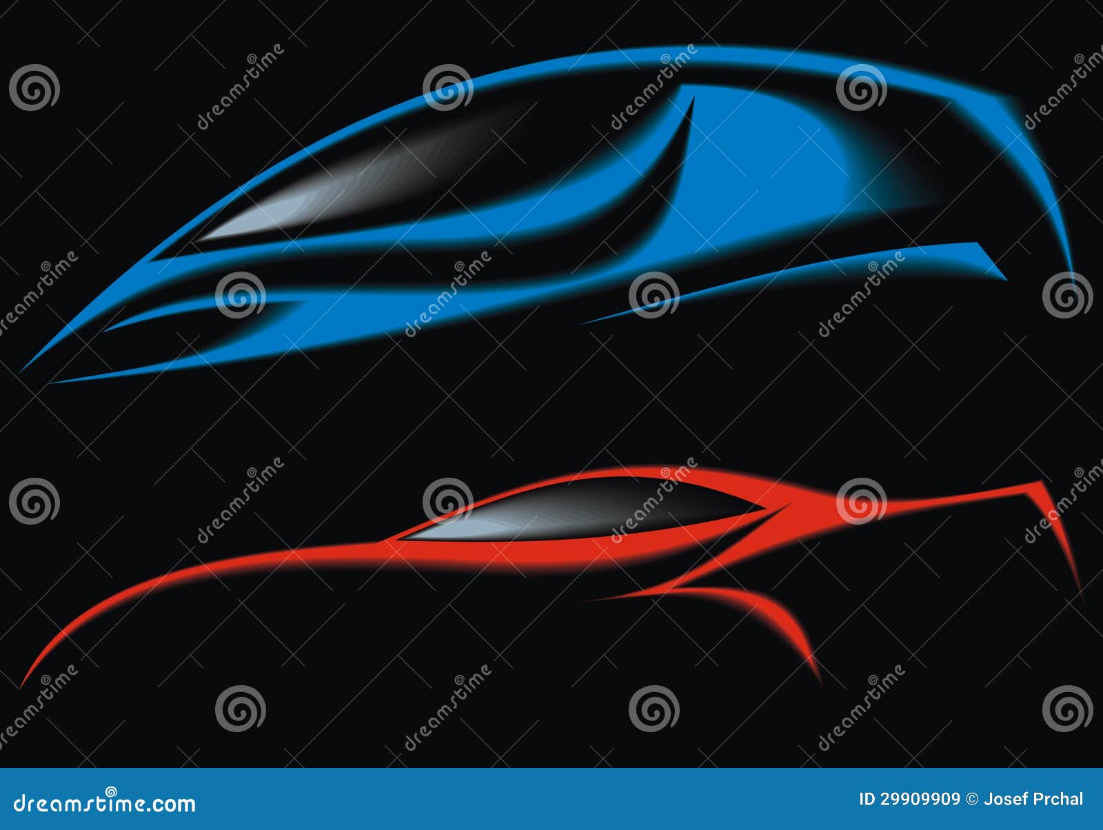 My Blue and Red Original Car Design Stock Vector - Illustration of ...