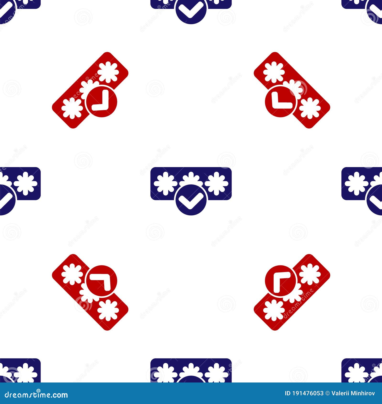 Blue and Red Password Protection and Safety Access Icon Isolated ...