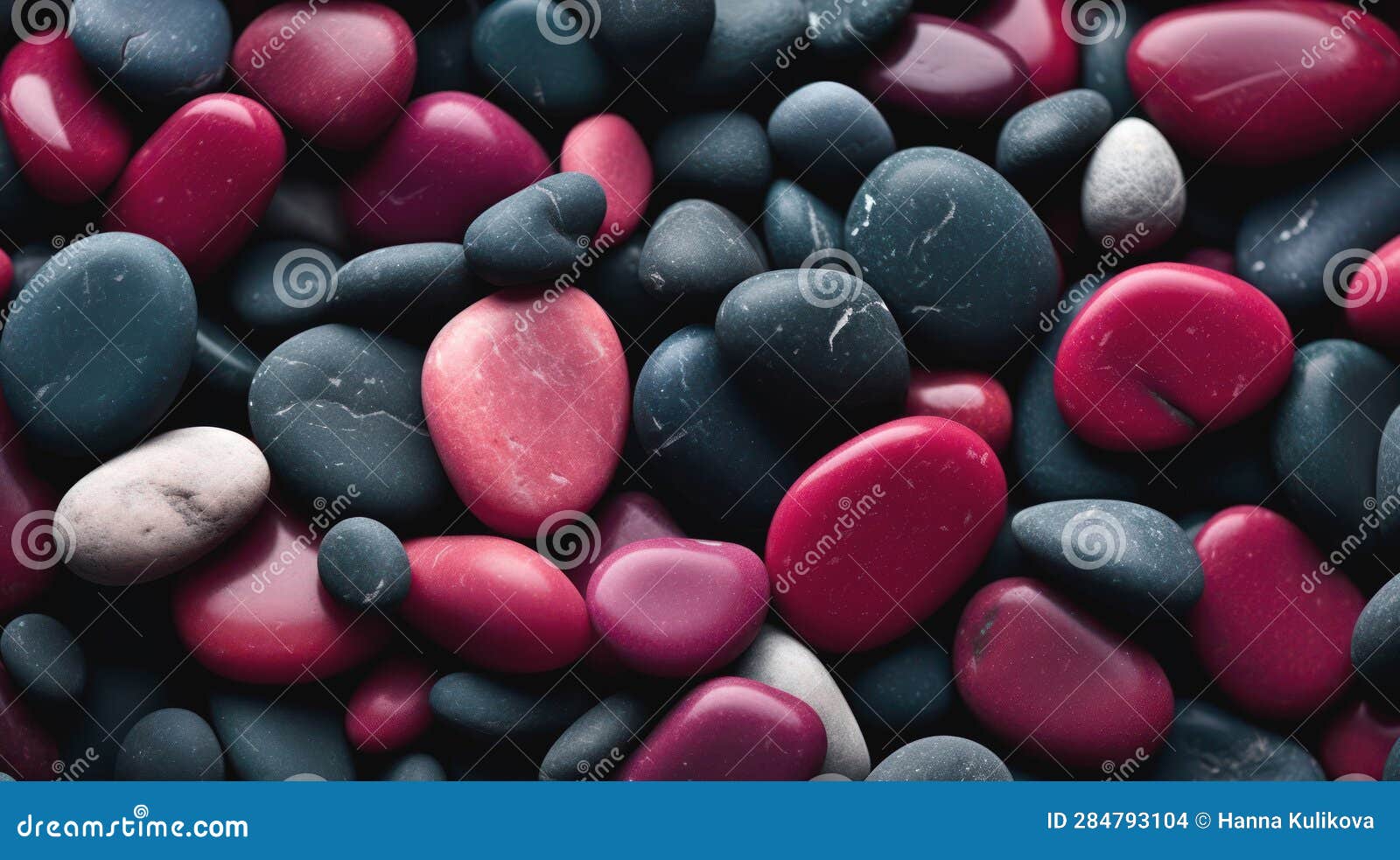 Blue and Red Pebbles Background. Stock Illustration - Illustration of ...