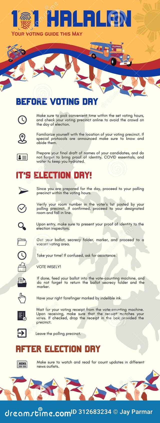 Blue and Red 101 Philippines Voting and Election Guide Infographics ...