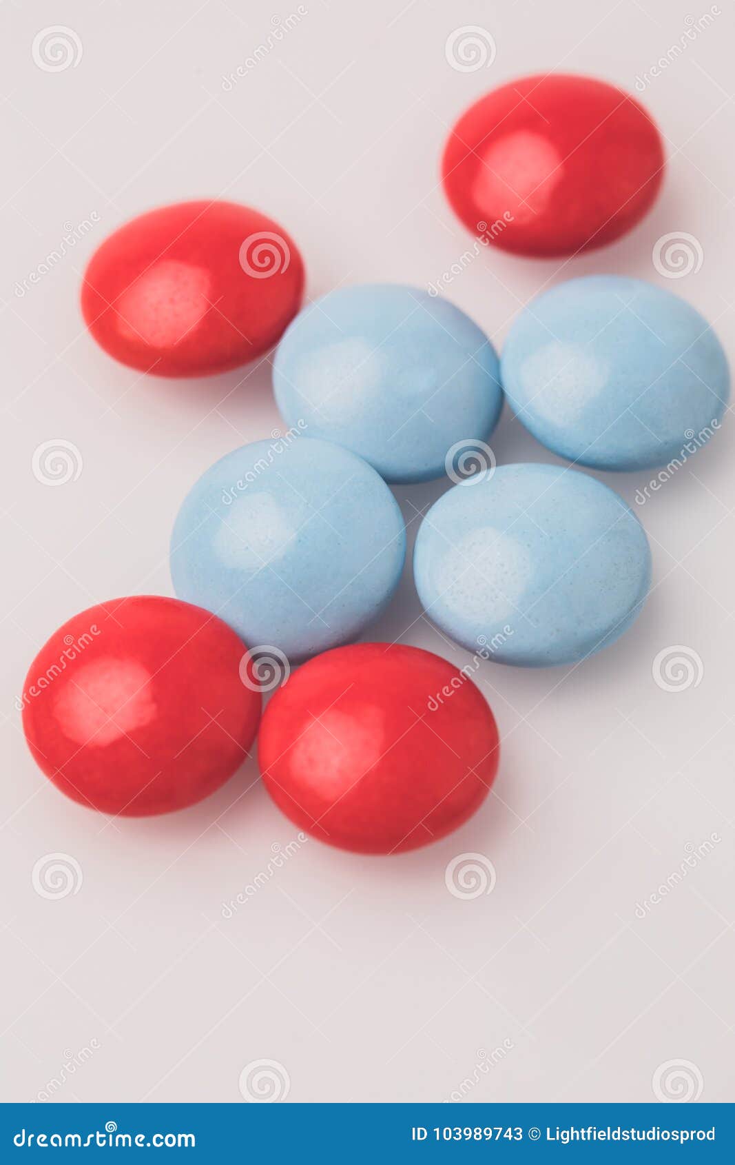 Blue and red pills stock image. Image of drugs, medicare - 103989743