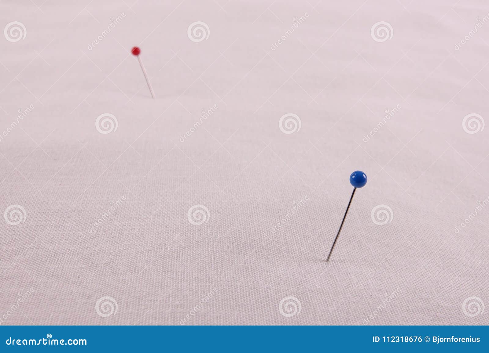 Blue and Red Pin Points that Mark Start and Finish Stock Photo - Image ...