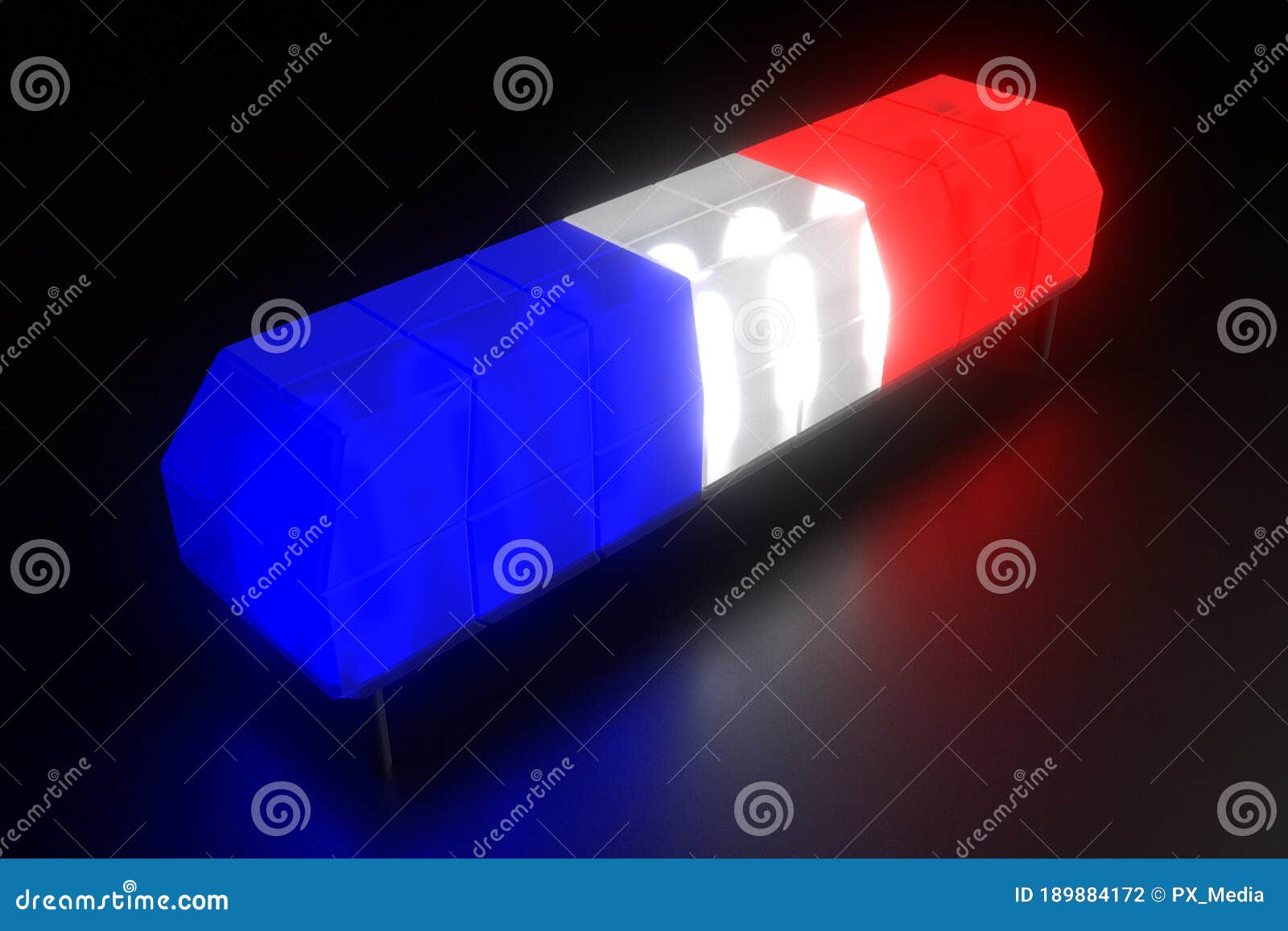 Blue and red police lights stock photo. Image of bright - 189884172