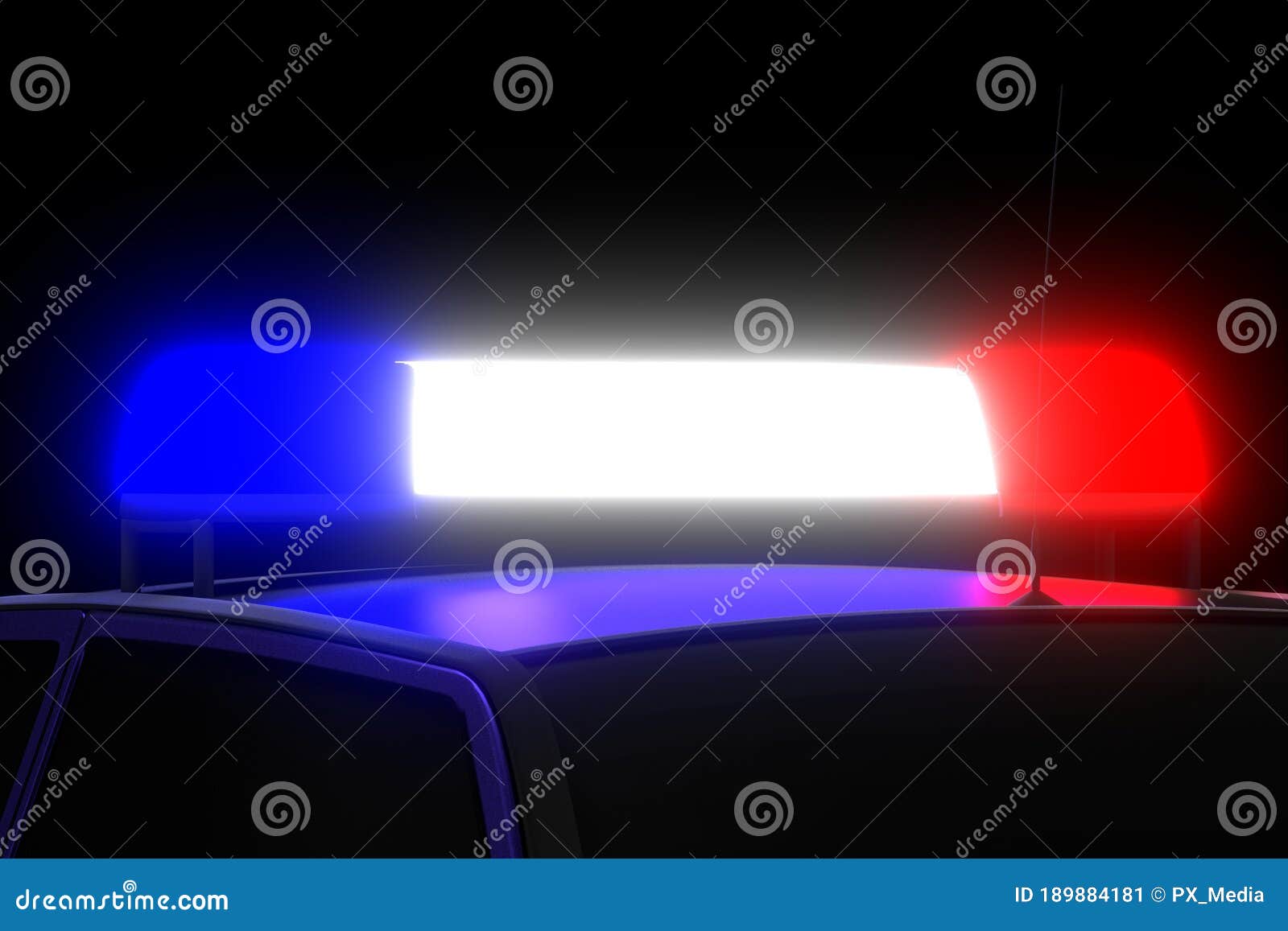 Blue and red police lights stock image. Image of lights - 189884181