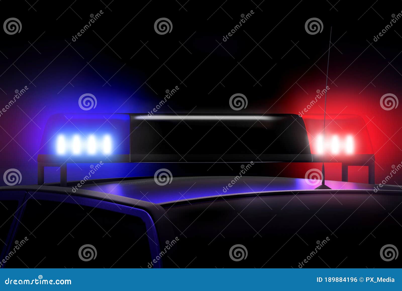 Blue and red police lights stock photo. Image of justice - 189884196