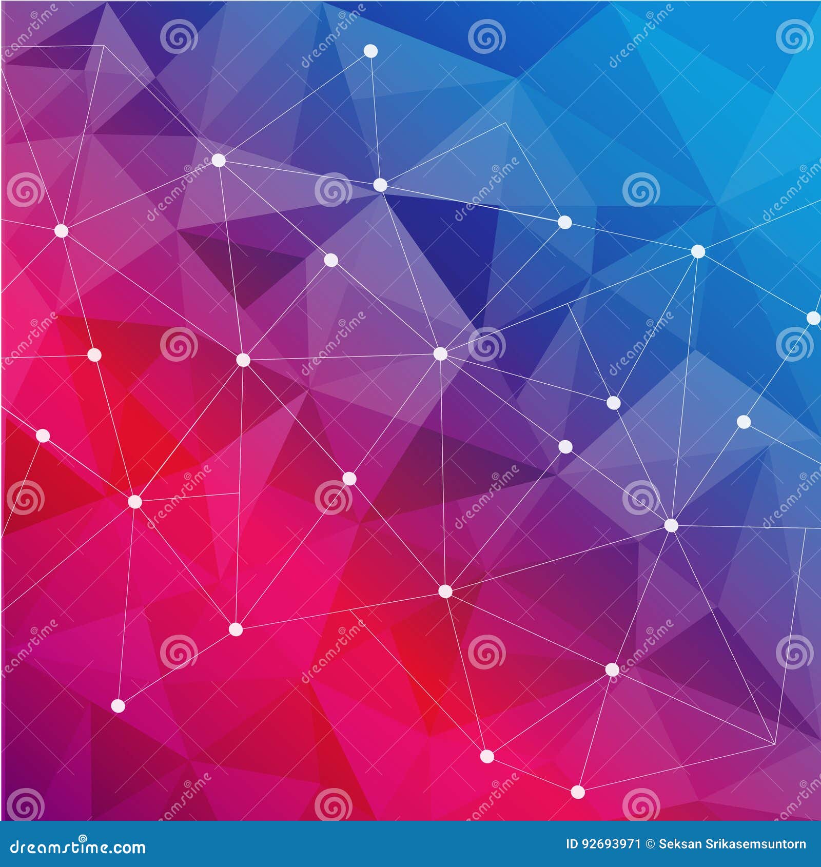 Blue and Red Polygon Abstract Background Stock Vector - Illustration of ...