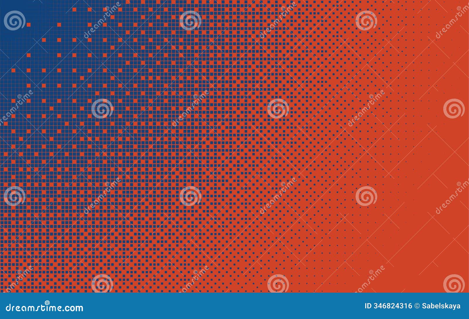 Blue Red Radial Bitmap Texture, Abstract Pattern Halftone Vector ...