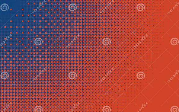 Blue Red Radial Bitmap Texture, Abstract Pattern Halftone Vector ...