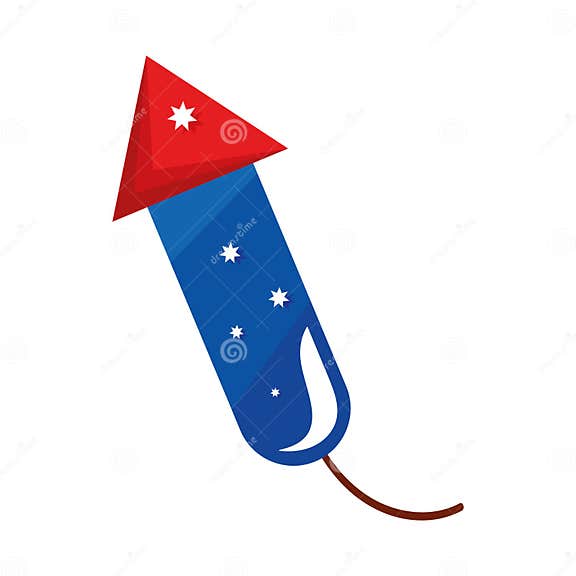 Blue and Red Rocket Firework Stock Vector - Illustration of skyrocket ...