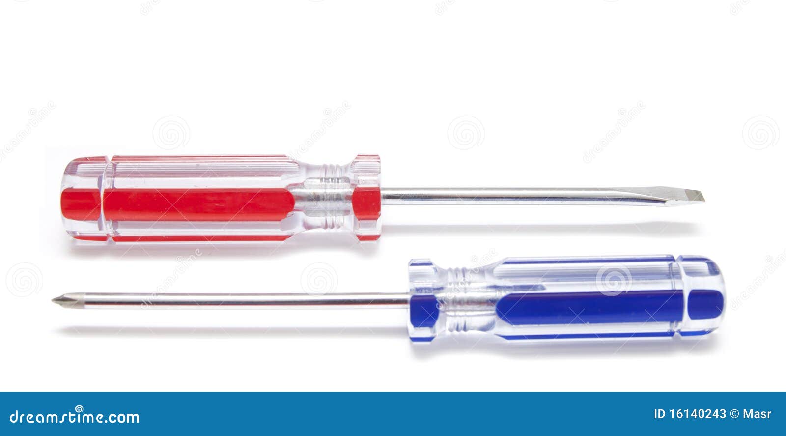 Blue and red screwdrivers stock image. Image of utensil - 16140243