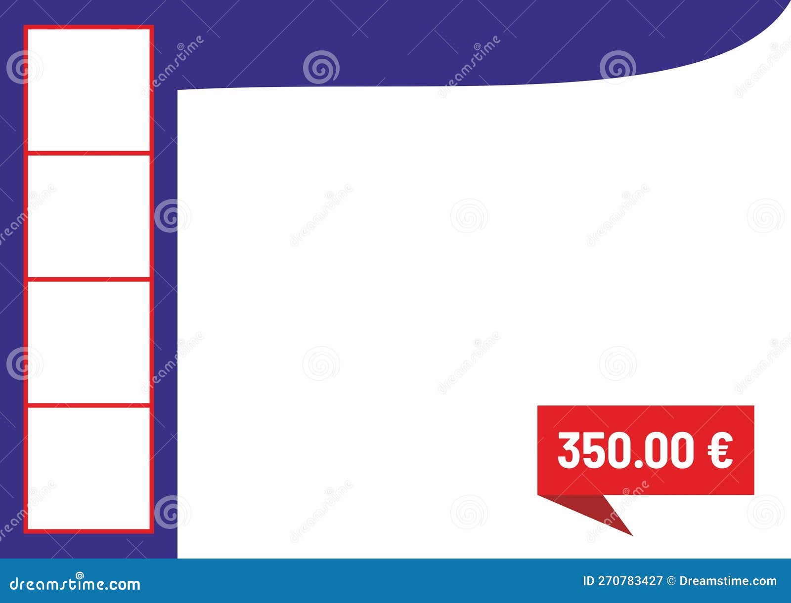 Blue and Red Shapes Frame. Suitable for Social Media Post and Web ...