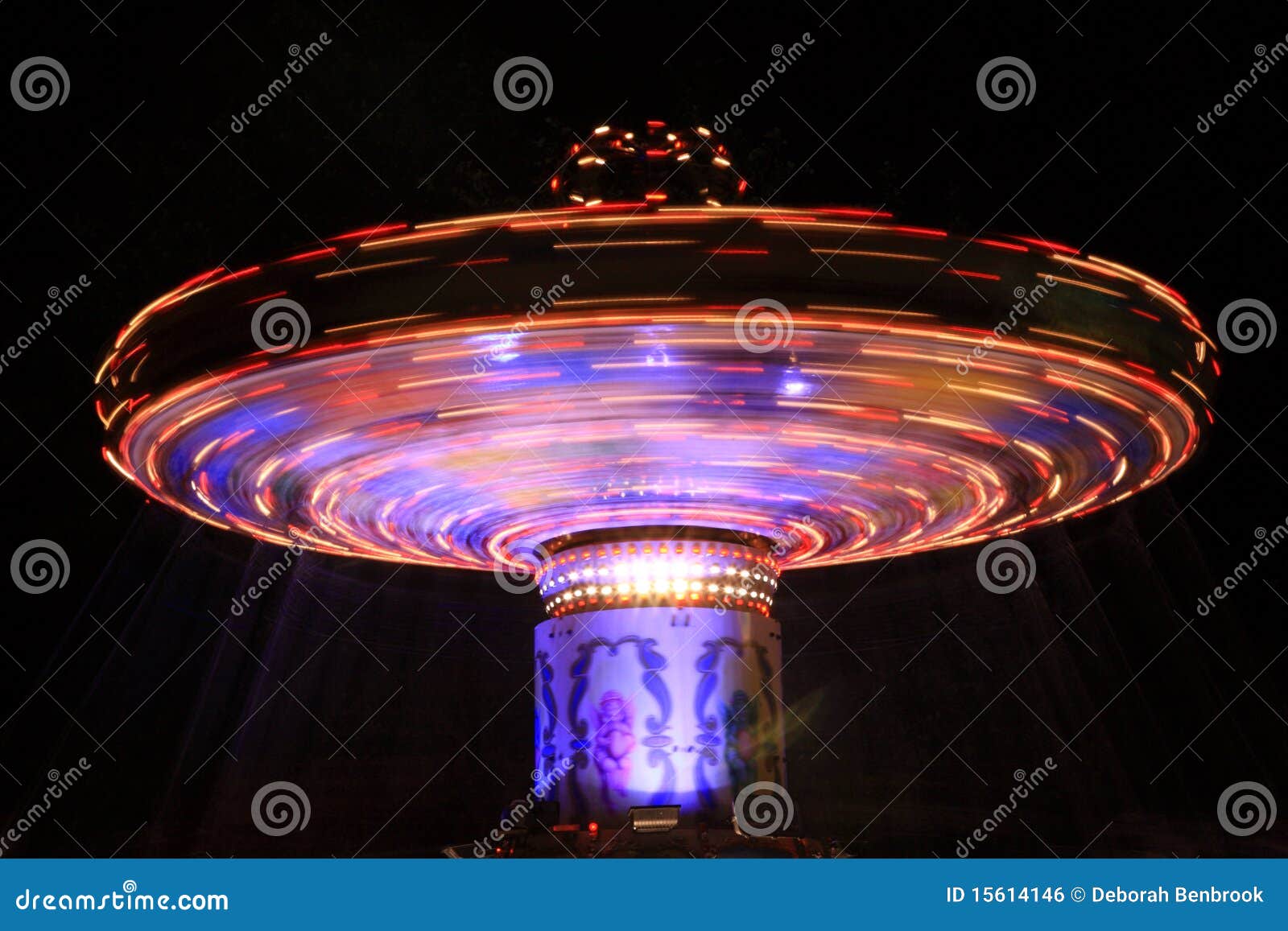 Blue and Red Spinning Carousel Stock Photo - Image of blur ...