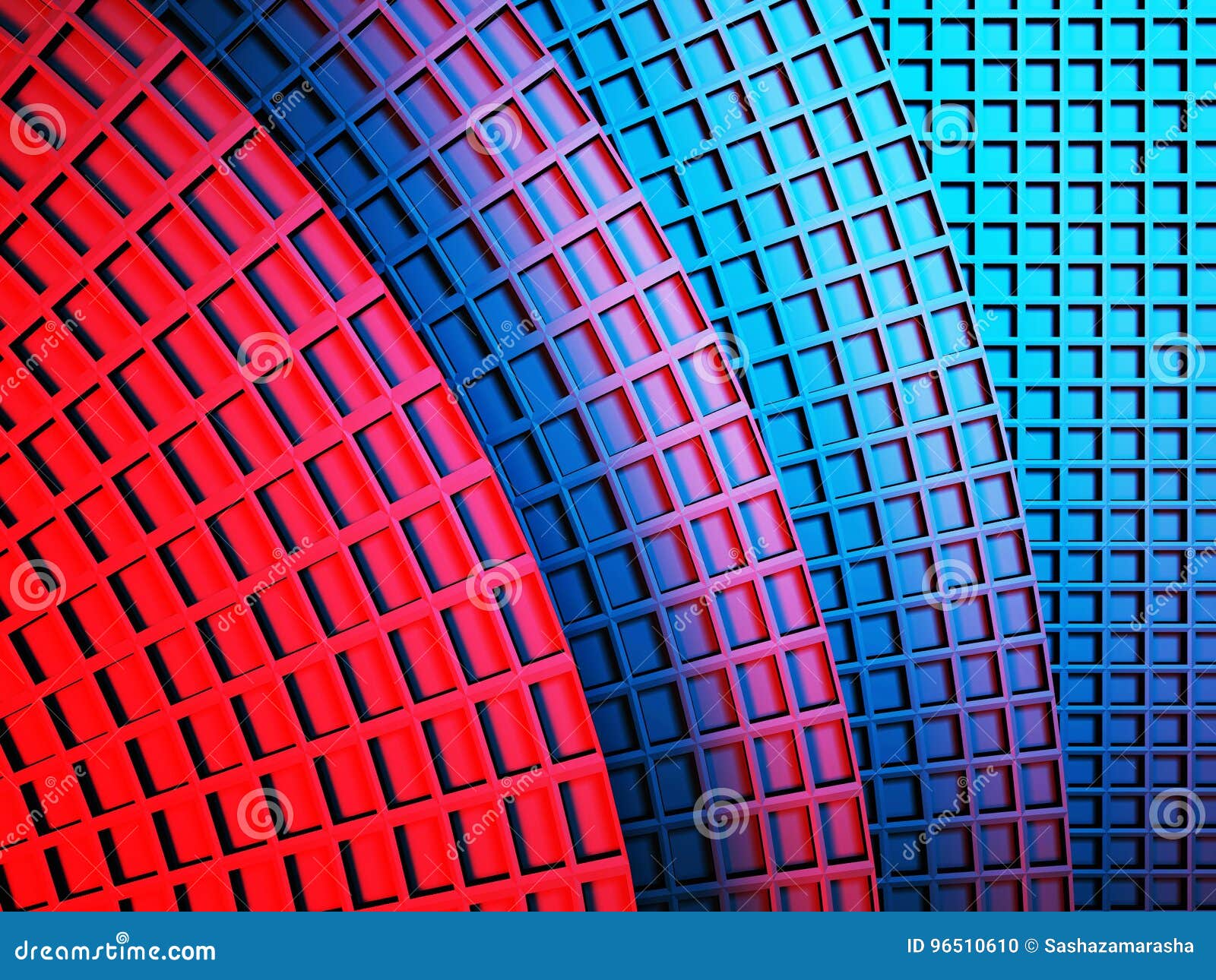 Blue Red Squares Abstract Background Stock Illustration - Illustration ...