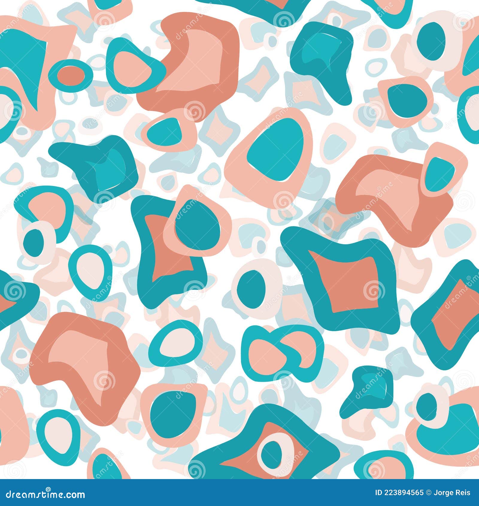 Blue Red Strange Texture Forms Vector Pattern Stock Vector ...