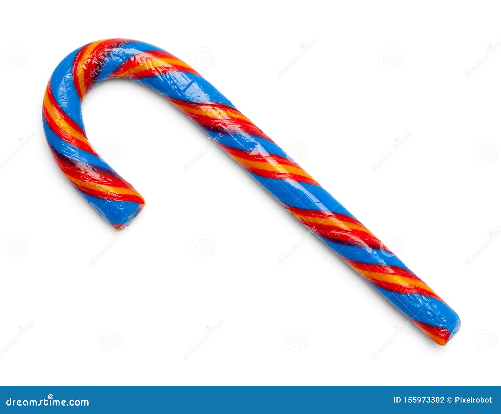 Blue Red Stripe Candy Cane stock photo. Image of sticks - 155973302
