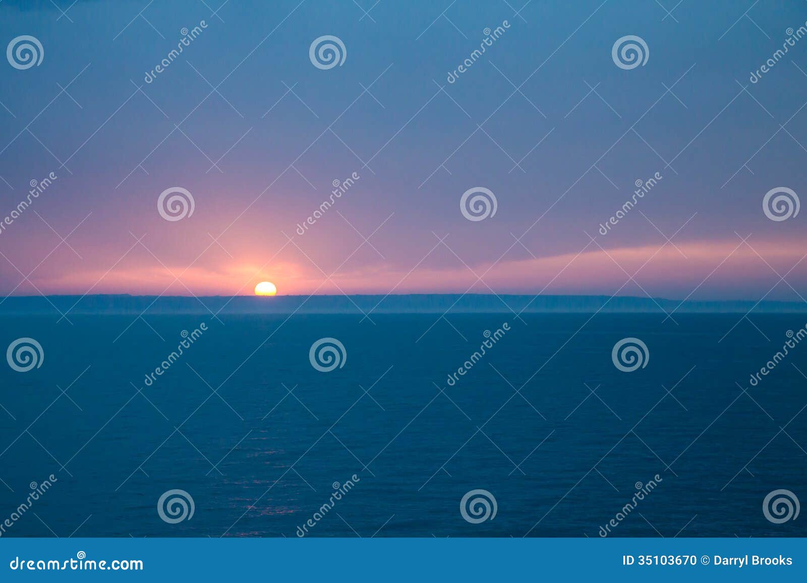 Blue and Red Sunset stock photo. Image of morning, horizon - 35103670