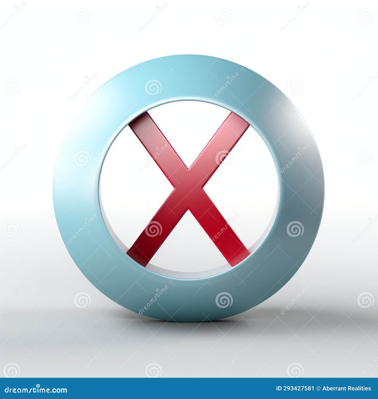 A Blue and Red X Symbol on a White Background Stock Illustration ...