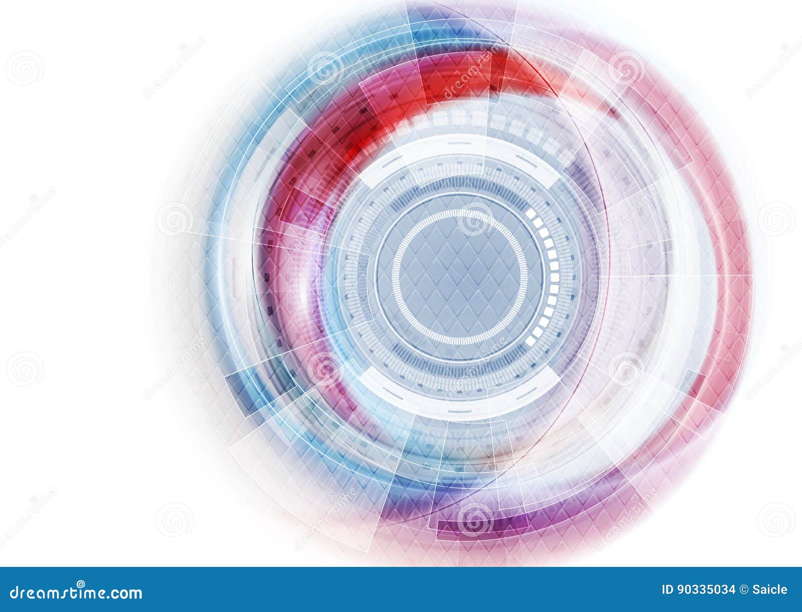 Blue and Red Technology Sci-fi Abstract Background Stock Vector ...